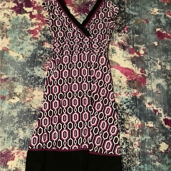 Studio I | Dresses | Studio I Purple And Black Asymmetrical Dress ...